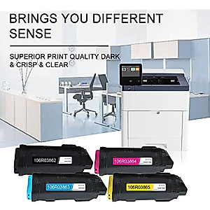 VersaLink C500 / C505 High Capacity Toner Cartridge(106R03862 106R03863 106R03864 106R03865) 4-Color Set Compatible Replacement for Xerox VersaLink C500 C505 C500N C505N C500DN C505DN Printer
