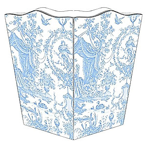 Marye-Kelley WB444- Blue Toile Wastepaper Basket