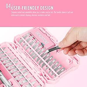 FantastiCAR Pink Craft Knife Precision Cutter Hobby Knife Blades Set (29pcs) for Art Work, Scrapbooking, Stencil, Architecture Modeling, Wood Leather Working