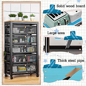 Small Sideboard,Storage Trolley , Larder Cupboard. Tall Storage Cabinet. Bar Cabinet. Cart Slide-out Slim. Rolling Utility Cart Mobile Storage Shelving Organizer, For Kitchen Bathroom Laundry Office (