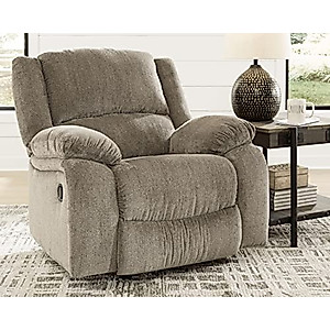 Signature Design by Ashley Draycoll Plush Manual Pull-Tab Rocker Recliner, Light Brown