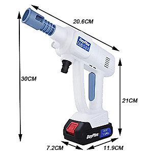 Cordless Electric Power Washer, Portable Pressure Washer with Adjustable Nozzle, 21V Battery Powered Pressure Washer for Cars,Fences,Garden Cleaning, Portable Electric Power Washer with Accessories
