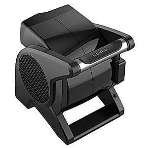 Lasko High Velocity Max Performance Pivoting Utility Blower Fan, for Cooling, Ventilating, Exhausting and Drying, Home, Job Site, 2 AC Outlets, Circuit Breaker with Reset, 3 Speeds, 14", Black, U15617