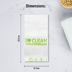 Sirona Sanitary Disposal Bags - 45 | Leakproof, Odor-Concealing Disposal for Tampons, Pads, Liners & More | Hygienic & Travel-Friendly (45 Pack)