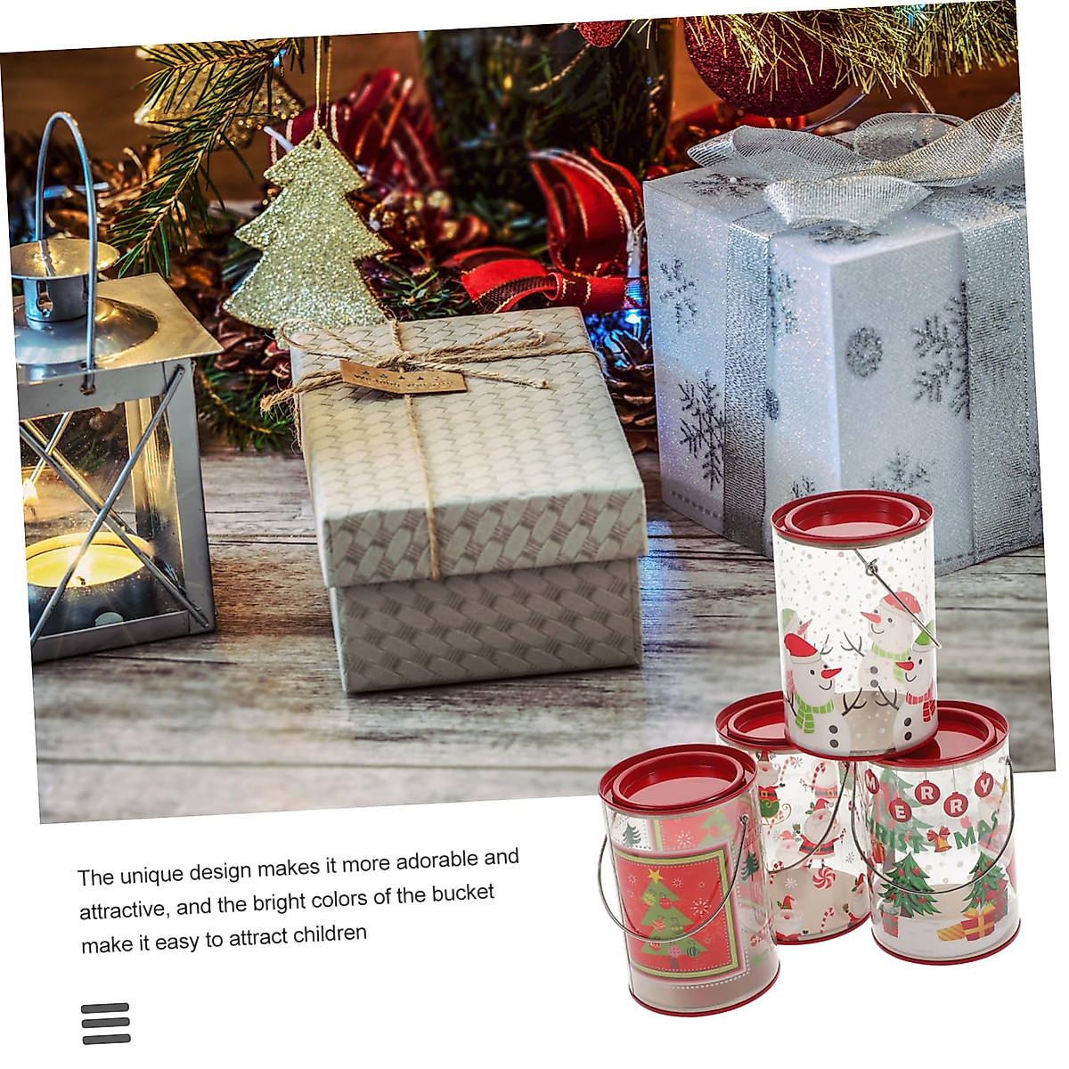 NOLITOY 8pcs Portable Cylinder Cookie Boxes Plastic Cookie Jar Sealed Containers for Food Pantry Sugar Jars Christmas Biscuit Tins Tinplate Lid Canister for Candy Mini Pvc