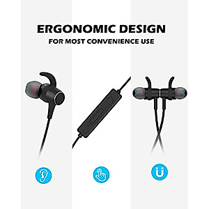 OINMELY 150Hours Playtime Bluetooth Neckband Headphones V5.0 Wireless Headset Sport Earbuds w/Mic Playtime Cordless Noise-Canceling Earphones for Gym Running Compatible with iOS Samsung Android