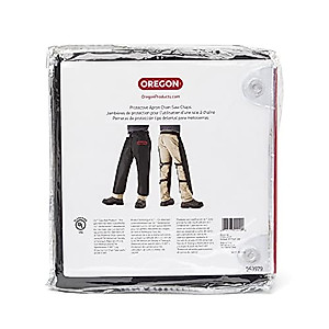 Oregon Protective Chainsaw Chaps for Cutting and Logging, 8 Layers Lightweight, Breathable Material, One Size Fits All, Black (563979)