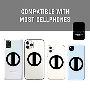 RRETECK Phone Grips,Elastic Silicone Phone Grip Attachable to Magnetic Mount,Ultra-Thin Cell Phone Holder for Hand,Phone Strap with 2 Pack(Black+Black)