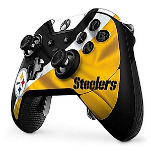 Skinit Decal Gaming Skin compatible with Xbox One Elite Controller - Officially Licensed NFL Pittsburgh Steelers Design