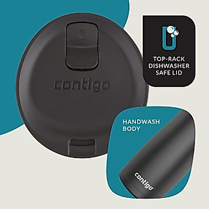 Contigo West Loop Beverage|Water Bottles, 16 Ounce (Single Pack), Licorice Metallic