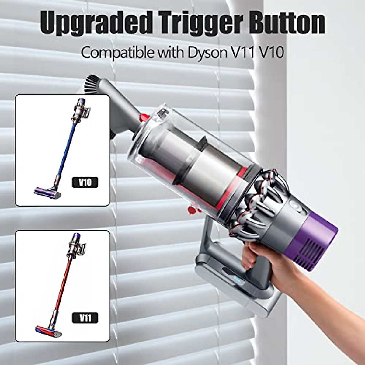 Trigger Switch Button Upgraded for Dyson V10 V11 Vacuum Cleaner Extra Strong Trigger Lock Power Button Switch Vacuum Cleaner Parts Accessories with 1 T8 Screwdriver