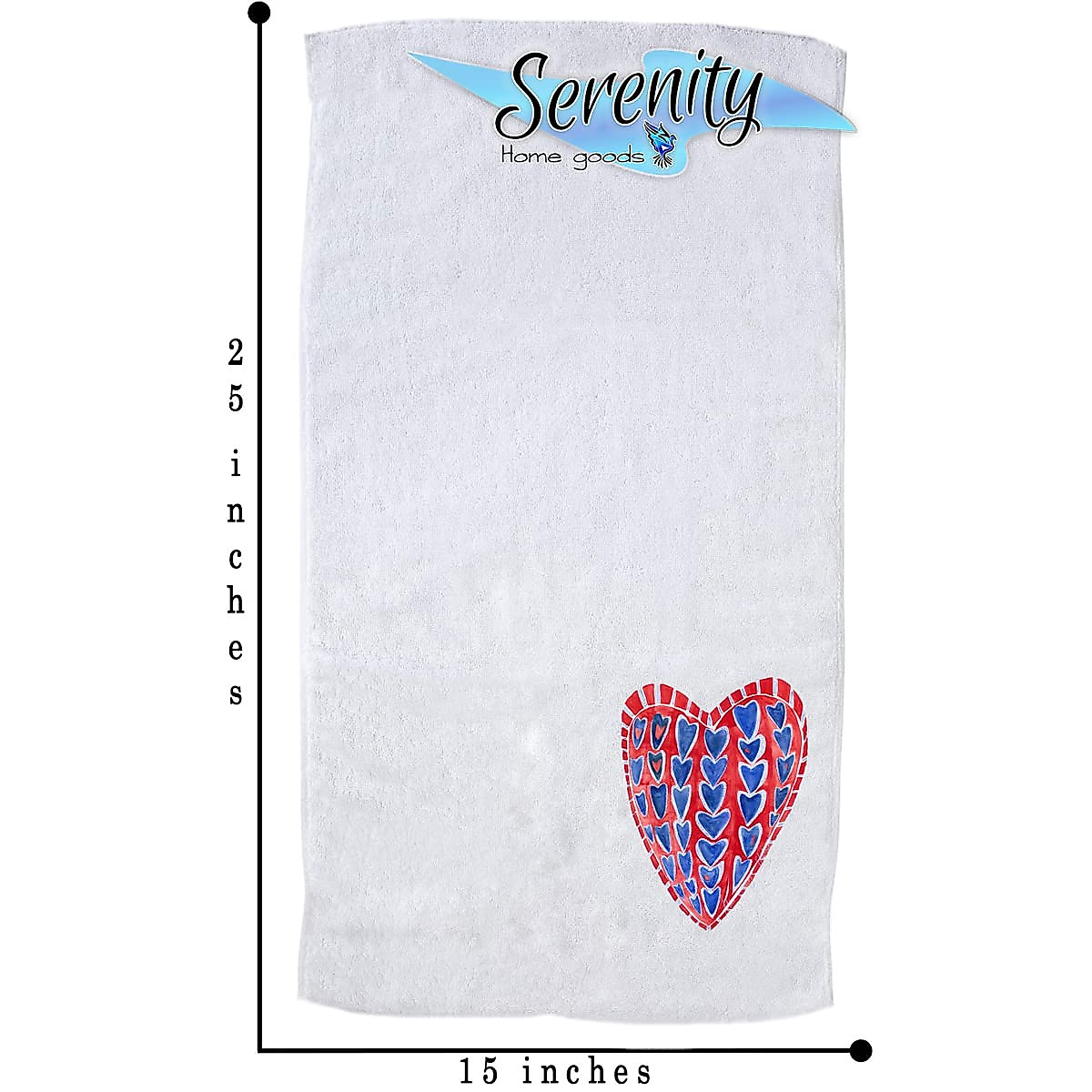 Maureen Claffy Collection | Memorial Day 4th of July Summer Home Decor Decorative Kitchen and Bath Hand Towels | American Flag | Spring Fall Accents | Red White and Blue Towel Home