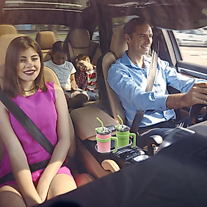 indoorset 40 oz Tumbler with Handle and Straw for Car Tumbler with Lid and Straw for Women Men Stainless Steel tumblers for Office Insulated Travel Coffee Mug Pink