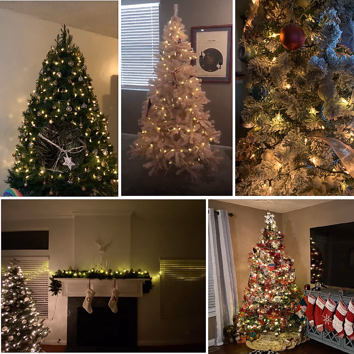 Extra-Long 100 LED 40Ft Star String Lights Outdoor/Indoor, Super Bright Christmas Lights Waterproof 8 Modes Outdoor Twinkle Lights for Bedroom, Garden, Patio, Wedding, Party, Christmas (Warm White)