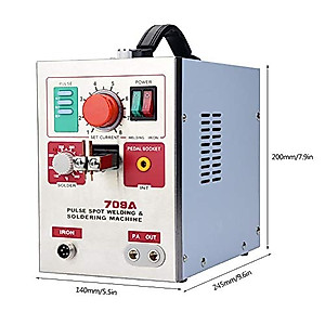 Battery Spot Welder, 150-450°C Fixed Welding Lithium Battery Spot Welder 20Vdc Adjustable Needle 3.2kW for Electrocar(US Plug 110V)