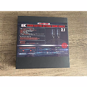 RUIPRO 8K Fiber Optic HDMI Cable 10 Feet 48Gbps 8K60Hz 4K120Hz Dynamic HDR eARC HDCP2.2/2.3 for RTX4080/4090/3080/3090, Xbox S/X, PS5/4, AVR, Projector, LG/Samsung/Sony TV