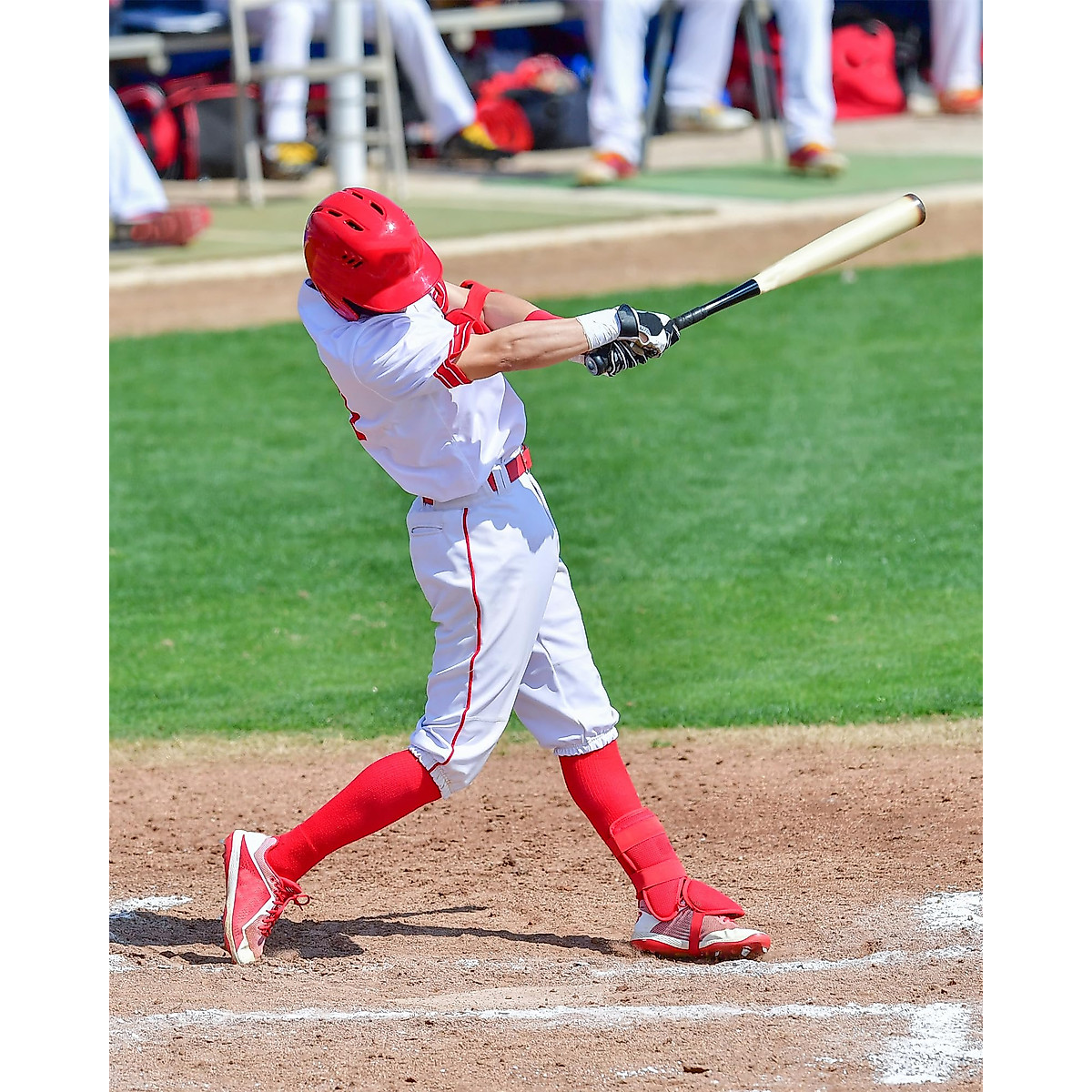 Londkaron Elite Baseball/Softball Socks & Belt Combo (2 Pairs of Socks with 1 Belt) (Black, Large)