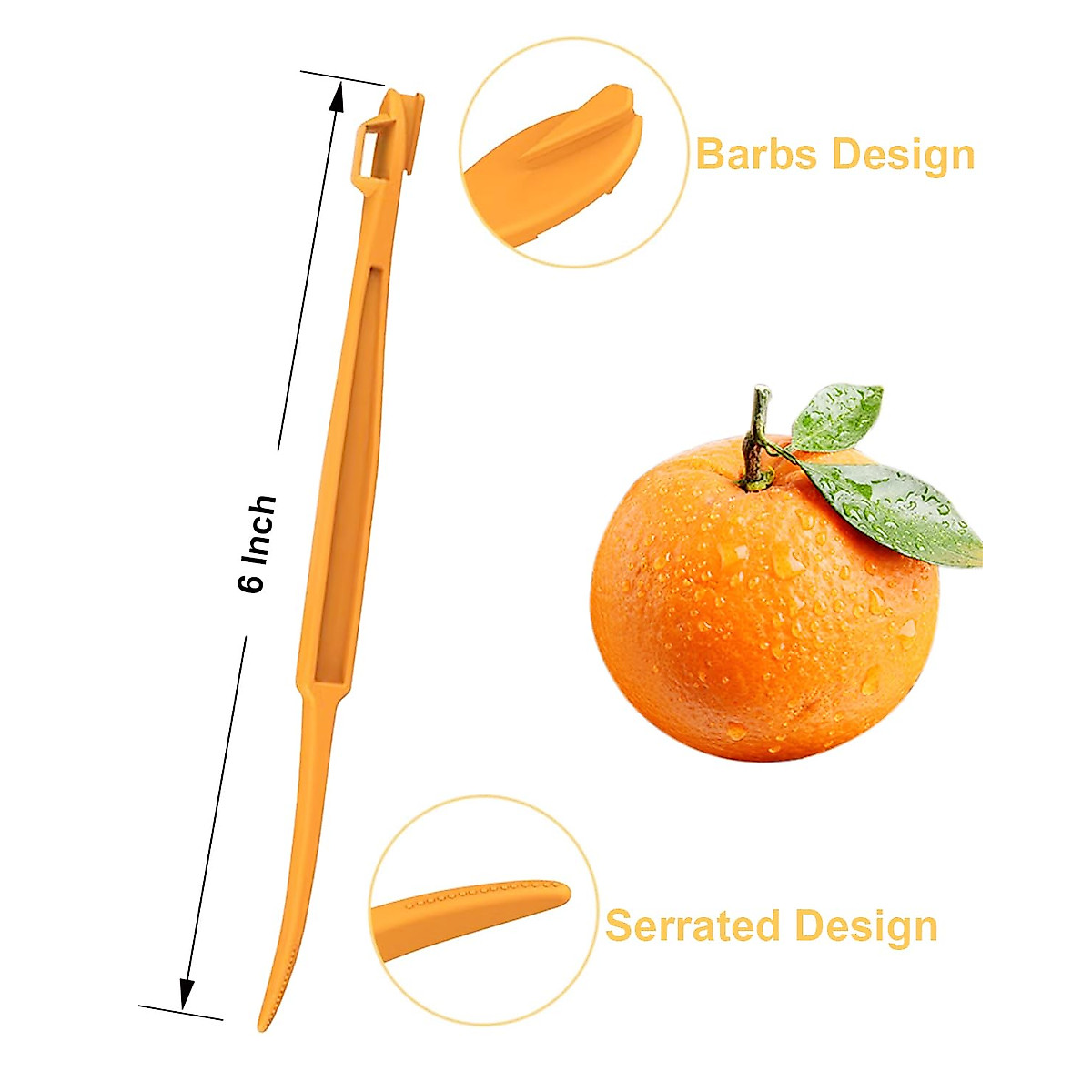 Orange Peeler Tool for Kitchen - 12 Pcs Citrus Peelers for Fruit Lemon Mango Banana, Plastic Fruit Peeler Easy Open
