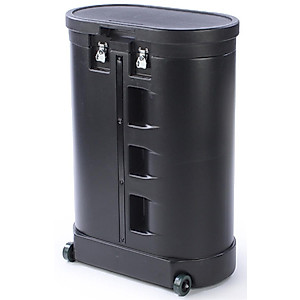 Displays2go Hard Carrying Case for Trade Show Accessories, Locking Top, Built in Wheels and Handle - 39” Tall (SCASE01)
