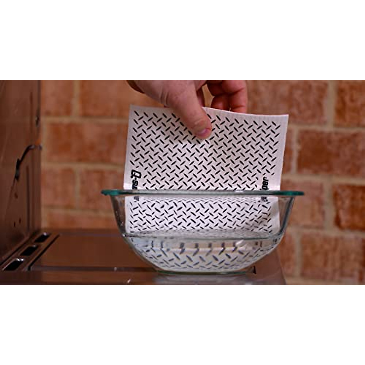 Q-Swiper Reusable Grill Cleaning Cloth 2 Pack - Eco-Friendly | Durable | Versatile | Abosrbent - Just wet them yourself to clean all grill surfaces!