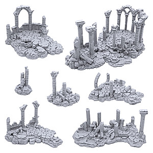 EnderToys Ancient Ruins by Printable Scenery, 3D Printed Tabletop RPG Scenery and Wargame Terrain 28mm Miniatures