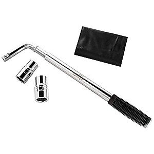 EPAuto Telescoping Lug Wrench, Wheel Wrench with CR-V Sockets (17/19, 21/22mm)