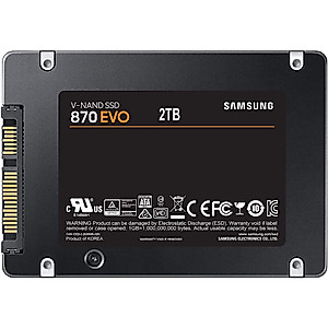 SAMSUNG MZ-77E2T0B/AM 870 EVO SATA 2.5-inch SSD, 2TB (2-Pack)