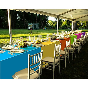 Hosuly Mexican Fiesta Tablecloth 54 x 108'' Party Plastic Tablecloth Striped Table Cover for Mexican Fiesta Party Decorations(Simple Style, 6 Pcs)