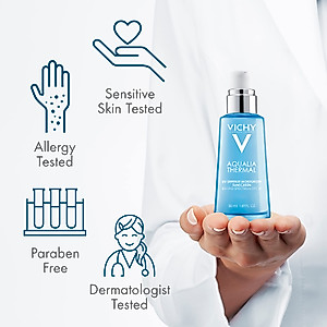 Vichy Aqualia Thermal UV Daily Moisturizer with SPF 30, Moisturizer with Sunscreen for Face with Niacinamide, Oil Free Sunscreen, Moisturizing Face Lotion with SPF, Sheer Finish Sun Protection