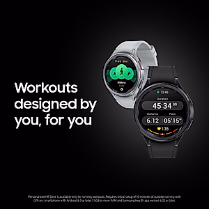 SAMSUNG Galaxy Watch 6 Classic 47mm Bluetooth Smartwatch, Rotating Bezel, Fitness Tracker, Personalized HR Zones, Advanced Sleep Coaching, US Version, Black (Renewed)