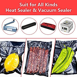 CANLENPK 6x8 inch/15x20cm Vacuum Seal Bags,Food Storage Bag,Seal Meal Snack Fruit Nut,Boil Steam Heat Freeze,Commercial Grade Heavy Duty Sealable Bags (100PCS, Black Back)