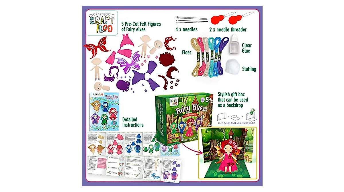 Craftiloo Fairy Elves Sewing Kit for Kids - Fun & Easy!
