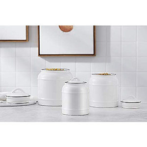 Toichi ceramic canisters | 51 FL.OZ Ceramic Food Storage Jar|White cookie jar|Ceramic canisters with lids|Coffee Canister|Ceramic jar with lid