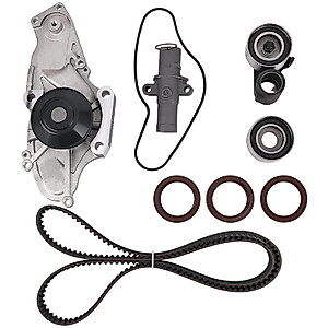 Timing Belt Kit with Water Pump for 3.0L 3.5L 3.7L 2003-2017 Honda Accord, Pilot, Odyssey, Ridgeline, Acura MDX, RDX, RL TL, TSX, ZDX - Replace # TCKWP329 TKH-002 - Timing Belt Water Pump Kit