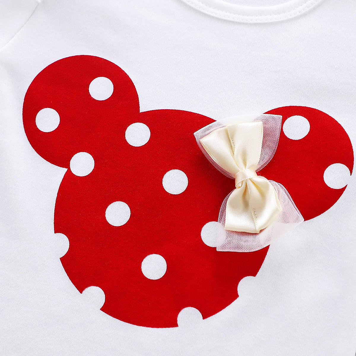 WHBFRG Baby Girl Clothes, 2 Pieces Long Sleeved Cute Toddler Infant Outfits Kids Tops and Pants Set(18-24 Months,Red)