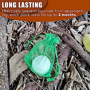 SEEKBIT 4 Pack Squirrel Repellent, Mice Rats Squirrel Deterrent Drive Away from Car Engines, Under Hood, Vehicle, Rodent Repellent for Garden, Yard, Outdoor, Attic Squirrels Off Plants Trees Garage