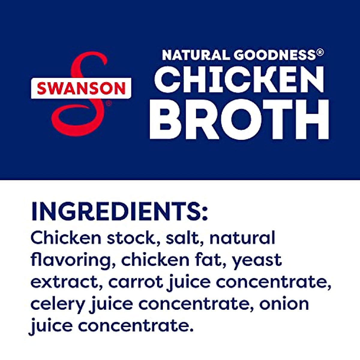 Swanson Natural Goodness 33% Less Sodium Chicken Broth, 48 oz Carton