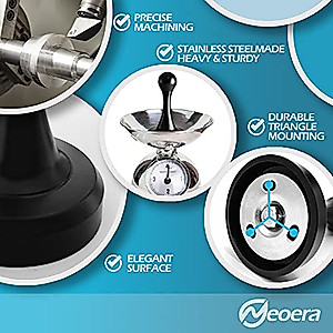 Neoera Magnetic Door Stop（Black）Door Stopper Strong Magnetic Door Catch for Hold Door Open, Premium Stainless Steel Made, Anti-Rust, Heavy Duty for Various Door Types, Wall & Floor Mount 1Pack