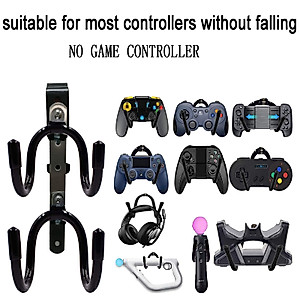 Pmsanzay Universal Game Controller & Headphone Hanger Holder with Adjustable & Rotating Arm Clamp, Under Desk Design,for Xbox One PS4 Switch Pro - NO Game Controller & Headphone - No Falling
