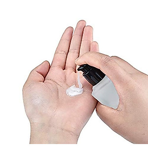 2 Pack 30ml/1 Oz Frosted Glass Foundation Bottle,Empty Refillable Square Lotion Bottle With Press Pump for Lotion Liquid Body Cream Cosmetic Travel Foundation Samples Vials-Pipette&Funnel Included