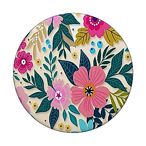 Cute Colorful Blooming Floral Patterns Phone Popper PopSockets Standard PopGrip