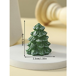 Christmas Tree Place Card Holders Name Card Holder for Table Settings, Green Table Number Holders Decorations Food Tent Lables Holder for Xmas Party, Winter Wedding, New Year Holiday, Set of 6