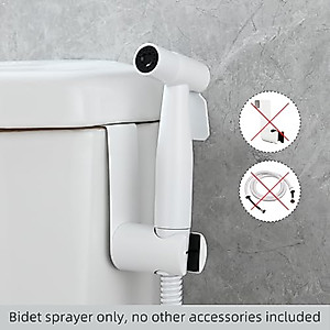 Tecmolog 2 Pieces Toilet Shower Head Stainless Steel Handheld Bidet Sprayer Head for Kitchen and Bathroom Cleaning