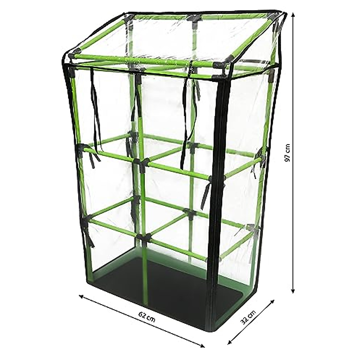 Bio Green JGL-C Greenhouse Compatible with City Jungle Trellis and Heidelberg – Outdoor and Indoor 2 Zippers – Protection Plant Covers – Transparent Design