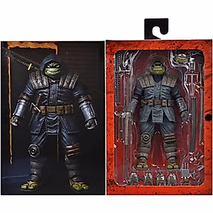 NECA Teenage Mutant Ninja Turtles Last Ronin 7-Inch Action Figure with Interchangeable Head and Hands (IDW Comics, Armored)