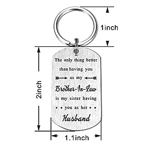 Brother-in-law Gifts, Best Brother in Law Ever Keychain, Personalized Brother in law Birthday Jewelry, Father's day Present for My Brother-in-law