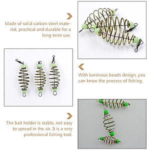 FAVOMOTO 30pcs Spring Bait Fishing Carp Bait Fishing Baits Metal Stand Fishing Bait Holders Fishing Feeder Tools Carp Fishing Equipment Fishing Bait Fishing Accessories Fishing Tool