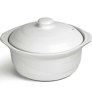1.9-Quart Ceramic Pots for Cooking with Lid, Clay Pot for Cooking, Earthenware Pot, Chinese Ceramic Casserole, Earthen Pot Cookware Stew Pot Stockpot