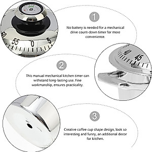 SOLUSTRE Electric Timer Kitchen Timer 60 Minutes Mechanical Timer Egg Timer Countdown Timer for Kids Clock Alarm for Kitchen Cooking Baking Housewarming Gift Stockpot Design Digital Alarm Clock