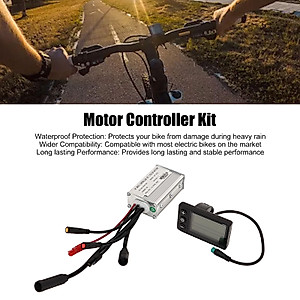 VGEBY Bike Motor Controller,Bike Controller with S866 Display Panel 36V 48V 15A 250W 350W Motor Controller Metal Shell Waterproof Bike Conversion Kit for DIY Electric Scooter